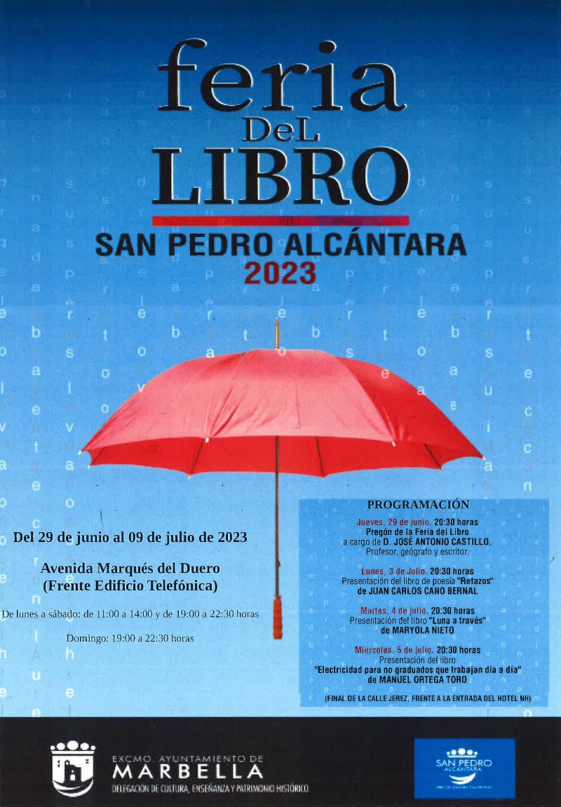 FERIA DEL LIBRO DE SAN PEDRO 2023 - marbella-sanpedro.com FERIA DEL LIBRO DE SAN PEDRO 2023 - marbella-sanpedro.com